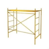 China 5ft x 5ft Frame Scaffolding Mason Ladder Style Double Yellow Powder Coated Q355 Steel Sturdy and Safe for Construction for sale