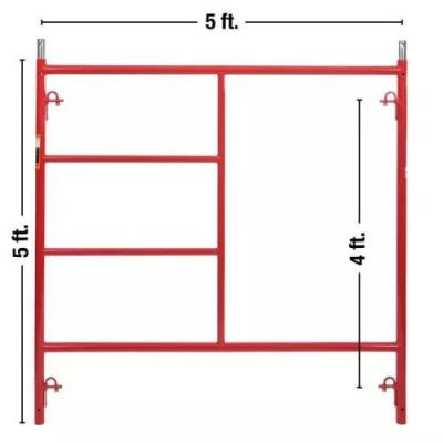 China Construction Materials H Frame Scaffolding System Step Style Yellow Pre-Galvanized Q235 Steel for sale