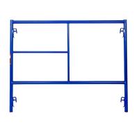 China Step Style Blue Pre-Galvanized Q355 Steel Frame Scaffolding Powder Coated and Sturdy for sale