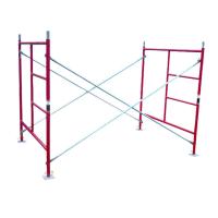 China Exterior Mason 5ft H x 4ft L Red Powder Coated Q235 Steel Frame Scaffolding for sale