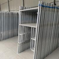 China Hot‑Dip Galvanized Frame System Scaffolding, Heavy‑Duty Carbon Steel H‑Frame Scaffold, Anti‑Corrosion Welded Door‑Type Scaffolding Frame For Building Construction And Civil Engineering Projects for sale