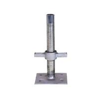China Galvanized Hollow Adjustable Scaffolding Base Jack, Partial‑Thread Steel Screw Base Plate for Ringlock Scaffolding Construction for sale