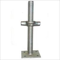 China Galvanized Hollow Adjustable Scaffolding Base Jack, Partial‑Thread Steel Screw Base Plate for Ringlock Scaffolding Construction for sale