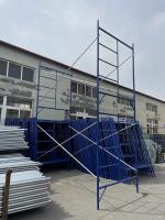 China Heavy‑Duty Galvanized Steel Frame Scaffolding, Portable Mobile Scaffold Tower System With Casters For Construction Projects for sale