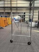 China Heavy‑Duty Galvanized Steel Frame Scaffolding, Portable Mobile Scaffold Tower System With Casters For Construction Projects for sale