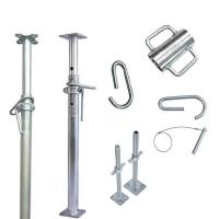 China Adjustable Props, Painted Heavy‑Duty Telescopic Steel Shoring Prop, Multiple Accessories Available for Concrete Formwork Building Construction Support for sale