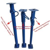 China Adjustable Acrow Prop, Blue Painted Heavy‑Duty Telescopic Steel Shoring Prop, Various Sizes for Concrete Formwork Building Construction Support for sale