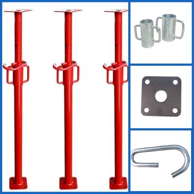 China Steel Props, Galvanized Heavy‑Duty Adjustable Telescopic Shoring Props, Multiple Sizes for Concrete Formwork Building Slab Construction Support for sale