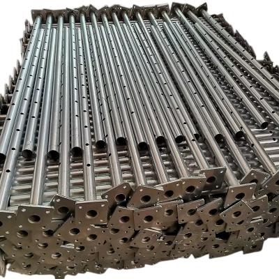 China head telescopic steel prop Q235 hot dip galvanized 60.3mm outer diameter 3.0mm wall thickness 2.0-3.6m adjustable height for concrete slab formwork support BYTHAI for sale