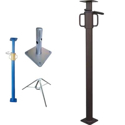 China flat head steel prop Q235 hot dip galvanized 60.3mm outer diameter 3.0mm wall thickness 2.0-3.6m adjustable height for concrete slab formwork support BYTHAI for sale