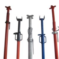 China flat head steel prop Q235 hot dip galvanized 60.3mm outer diameter 3.0mm wall thickness 2.0-3.6m adjustable height for concrete slab formwork support BYTHAI for sale
