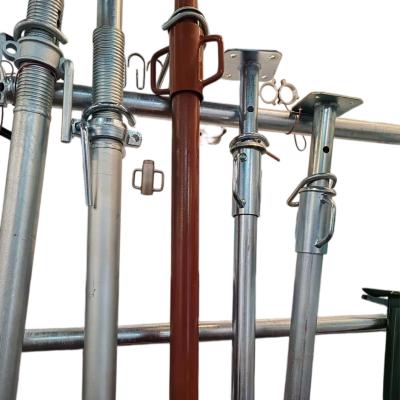 China scaffold steel props Q235 hot dip galvanized heavy duty adjustable thick wall steel support for concrete formwork shoring and building construction systems BYTHAI for sale