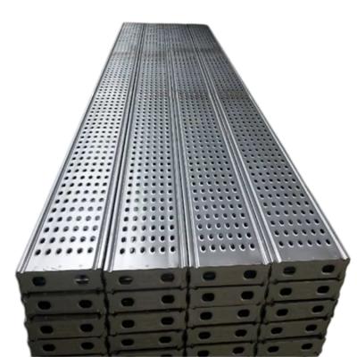 China steel scaffold boards Q235 hot dip galvanized anti-slip surface reinforced rib heavy duty for construction platforms and scaffolding walking access BYTHAI for sale