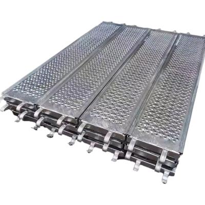China scaffold steel plank Q235 hot dip galvanized thickened steel anti-slip surface heavy duty for building construction platforms and scaffolding walkways BYTHAI for sale