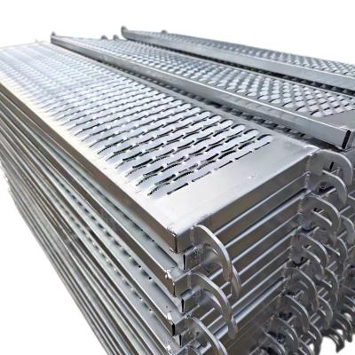 China planking in construction Q235 hot dip galvanized steel anti-slip surface reinforced structure for building site platforms and temporary walkway decks BYTHAI for sale