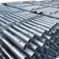 China ring lock vertical tube Q235 hot dip galvanized steel heavy duty vertical member for ringlock scaffolding and construction support frames BYTHAI for sale