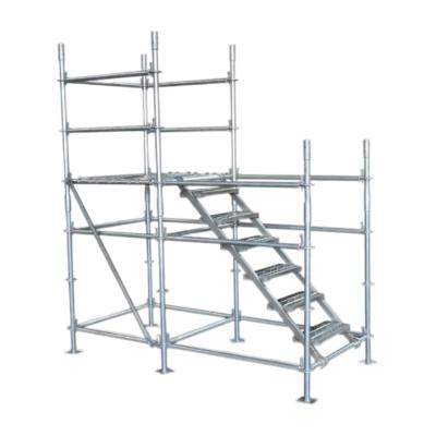 China ringlock guardrail Q235 hot dip galvanized steel heavy duty safety barrier for ringlock scaffolding edge protection and site safety BYTHAI for sale