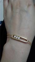 China 18K Rose Gold Bracelet with Moveable  3 Diamond for sale