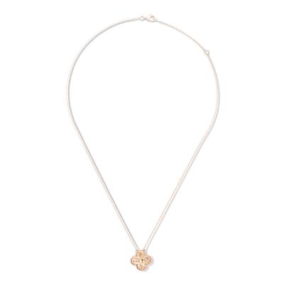 China Fine Workmanship VCA Vintage Alhambra pendant 18K pink gold Necklace VCARN9ZS00 for sale