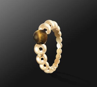 China Perlée Variation Ring18K Yellow Gold Ring with Tiger's Eye Stone for sale
