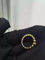 China Perlée Variation Ring18K Yellow Gold Ring with Tiger's Eye Stone for sale