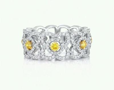 China Diamond Ring Enchanted Lotus 18K White Gold Ring with Natural Diamonds J1FK02Z00W for sale