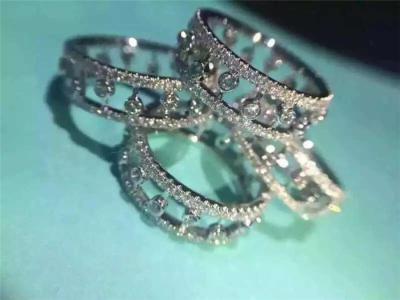 China Eternity Ring 18K White Gold Wedding Ring with VVS Diamonds Fine Jewelry for sale