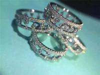 China Cheap Price  Diamond Ring 18K White Gold Wedding Ring with VVS Diamonds for sale