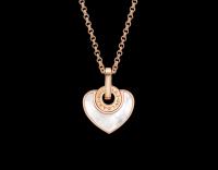 China CUORE pendant with chain in 18 kt pink gold with mother of pearl for sale
