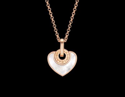 China CUORE pendant with chain in 18 kt pink gold with mother of pearl for sale