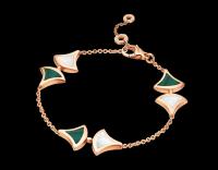 China DIVAS' DREAM bracelet in 18 kt pink gold with malachite and morther of pearl for sale