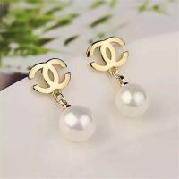 China Logo Earrings in 18K White Gold Pave Diamonds Fashion Lady Jewelry Global Shipping for sale