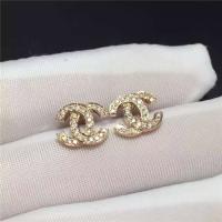 China Logo Earrings in 18K White Gold Pave Diamonds Fashion Lady Jewelry Global Shipping for sale