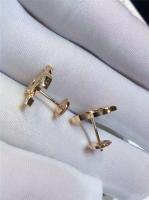 China Logo Earrings in 18K White Gold Pave Diamonds Fashion Lady Jewelry Global Shipping for sale