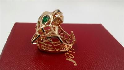 China Car Tier PanthèRe De Car Tier Ring In 18K Yellow Gold Tsavorite Garnets Onyx N4722500 for sale