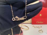 China Car Tie 18k Gold  PanthèRe De Car Tier Necklace Rose Gold Tsavorite Garnets VVS Diamonds for sale