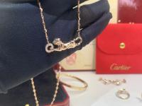 China Car Tie 18k Gold  PanthèRe De Car Tier Necklace Rose Gold Tsavorite Garnets VVS Diamonds for sale