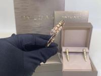 China Serpenti Viper Double Layer Wrap Bangle Bracelet In18 Kt Rose Gold Set With Demi-Pavé Diamonds for sale