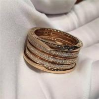China B.zero1 4-band ring in 18kt pink gold with pave diamonds AN857022 for sale