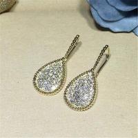 China full diamond earrings  18kt  gold  with yellow gold or white gold for sale