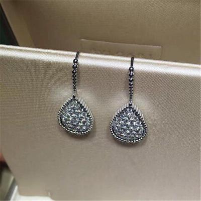 China full diamond earrings  18kt  gold  with yellow gold or white gold for sale