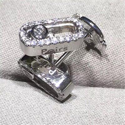 China full diamonds earring  18kt  gold   with yellow gold or white gold for sale