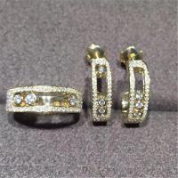 China diamonds earring  18kt  gold  with yellow gold or white gold for sale