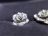 China Piaget  full diamonds rose earring 18kt gold  with white gold or yellow gold or pink gold for sale