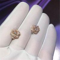 China Piaget  full diamonds rose earring 18kt gold  with white gold or yellow gold or pink gold for sale
