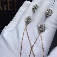 China Piaget  full diamonds rose earring 18kt gold  with white gold or yellow gold or pink gold for sale