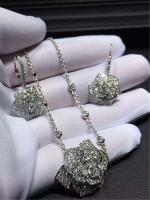 China Piaget  full diamonds rose earring 18kt  gold  with white gold or yellow gold or pink gold for sale