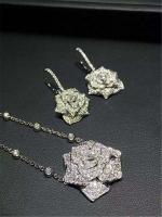 China Piaget  full diamonds rose earring 18kt  gold  with white gold or yellow gold or pink gold for sale