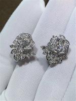 China Piaget  full  diamonds rose earring 18kt  gold  with white gold or yellow gold or pink gold for sale