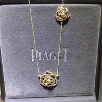 China Piaget double rose necklace 18kt  gold  with white gold or yellow gold or pink gold for sale